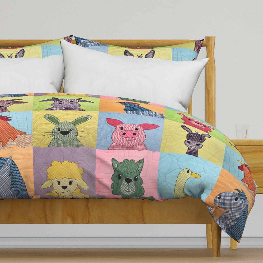 Farm Animals - 12 inch squares - cheater quilt fabric – Shiny Happy World